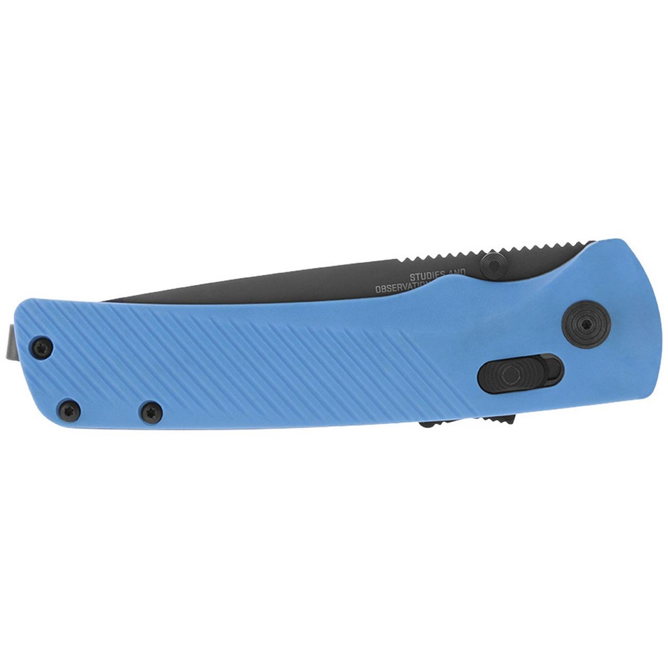 SOG Flash AT Partially Serrated 3.45″ Folding Pocket Knife (Civic Cyan ...