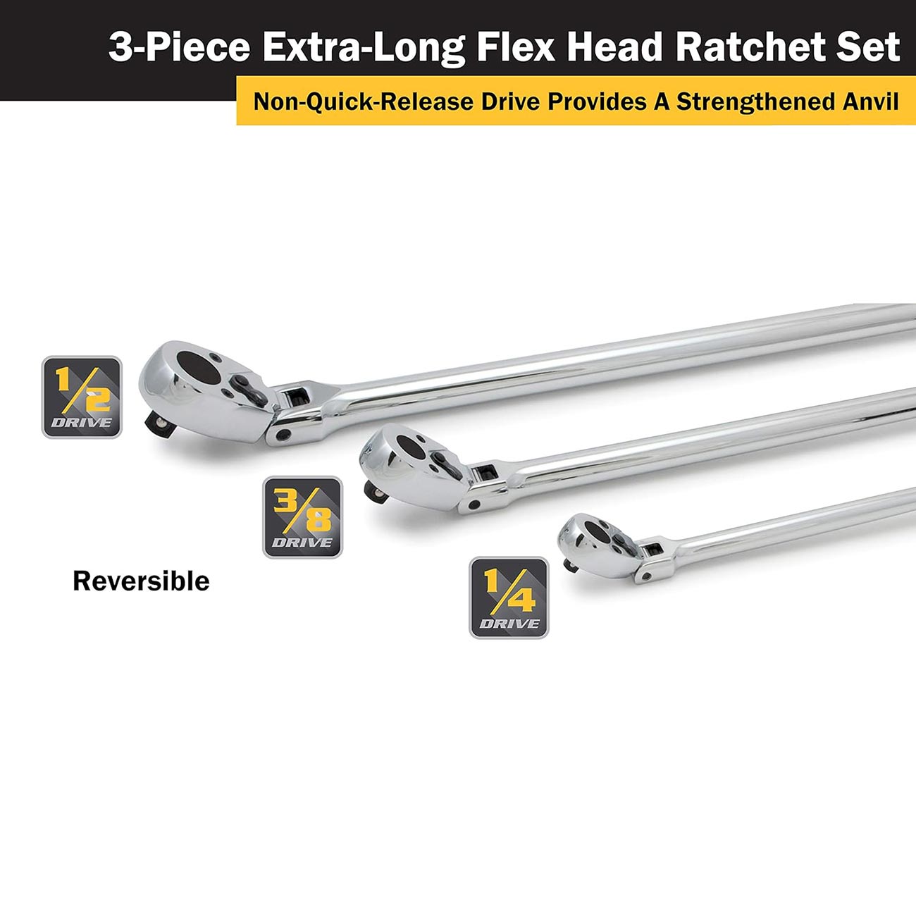 Titan Extra Long Flex Head Ratchet Set (3-Piece Set) – The Wholesale House