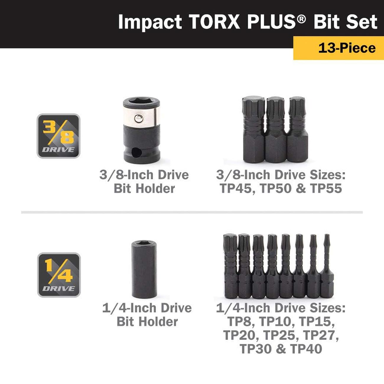 Titan Impact Torx Plus Bit Set (13-Piece) – The Wholesale House