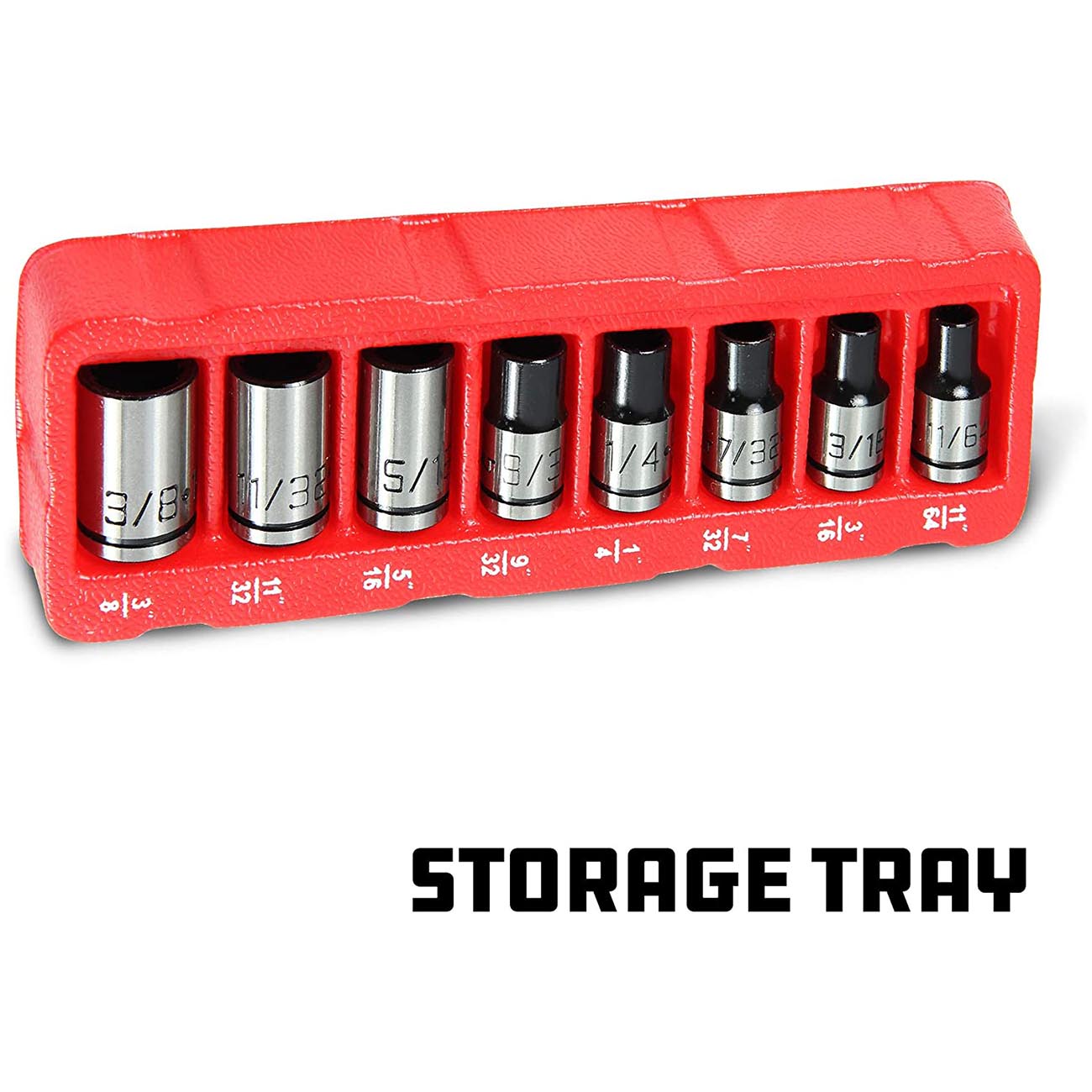 PowerBuilt 1/4″ Drive Universal Socket Set with Storage Tray (8 Sockets ...