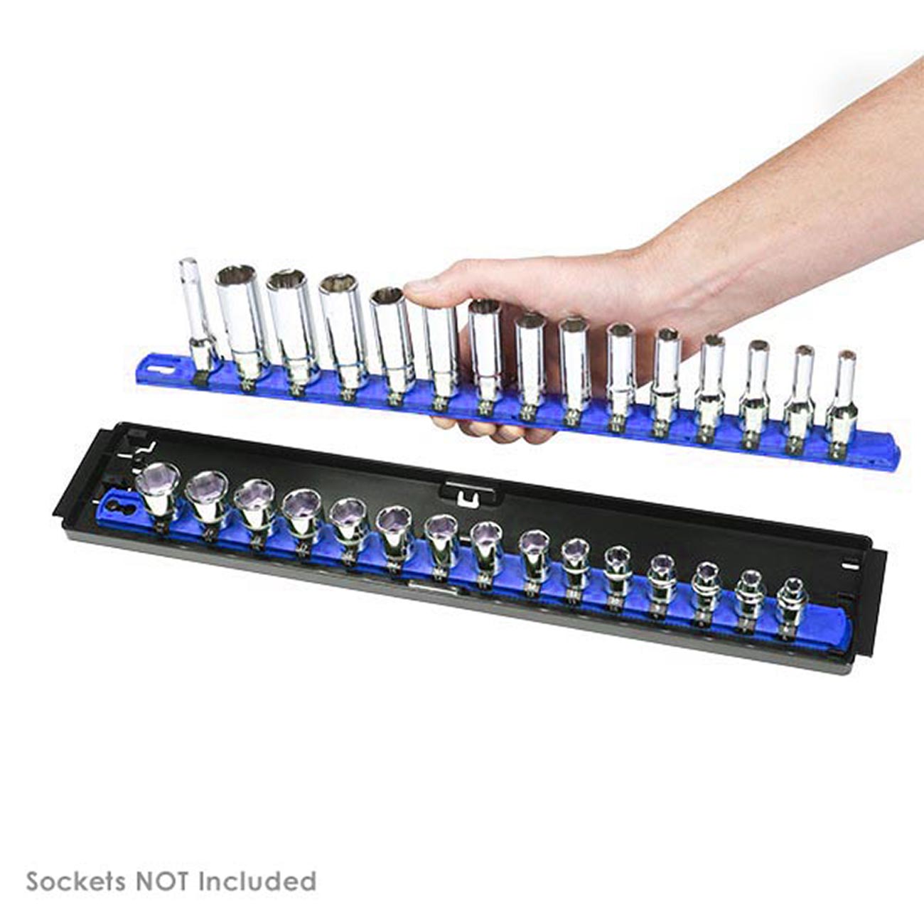 Ernst 2-Rail Twist Lock Socket Boss 13″, Holds 28 Sockets for 3/8 ...