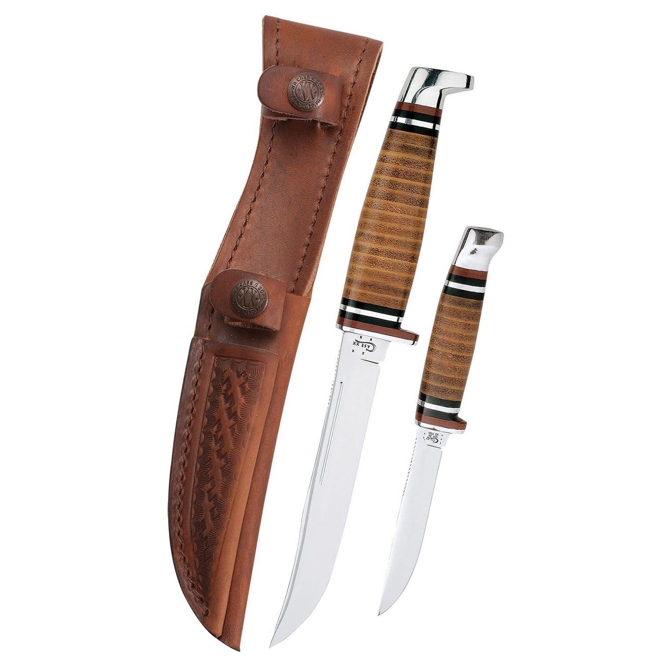 Case Knives 2-Knife Fixed Blade Hunter Set with Clip Point Blades ...