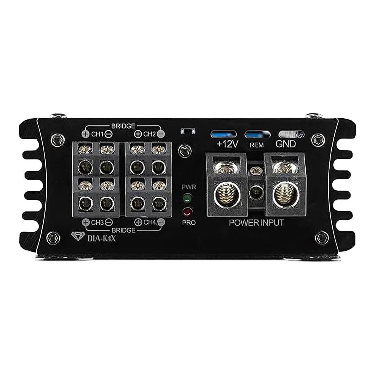 Black Diamond 4 Channel Amplifier, 3200W Max with Acrylic Window with ...