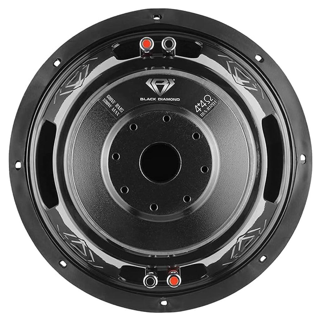 Black Diamond 12″ Woofer, 600W RMS/1200W Max, Dual 4 Ohm Voice Coil ...