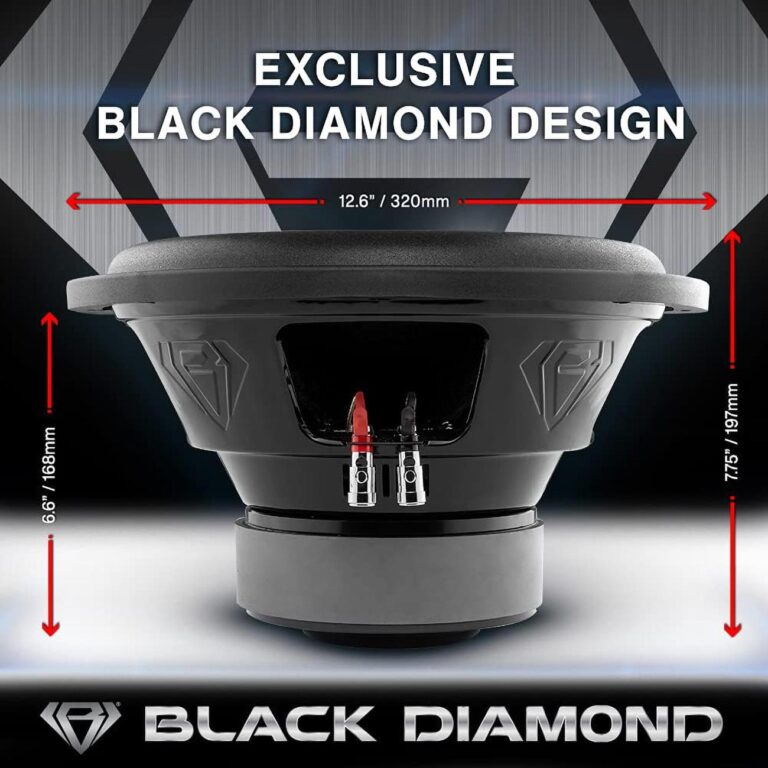Black Diamond 12″ Woofer, 600W RMS/1200W Max, Dual 4 Ohm Voice Coil ...