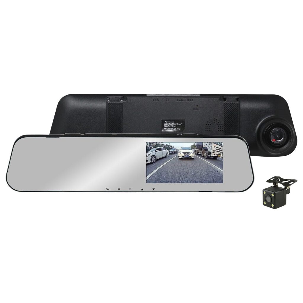 Installation Solution Mirror with Front/Rear View Cameras with 4.3 ...