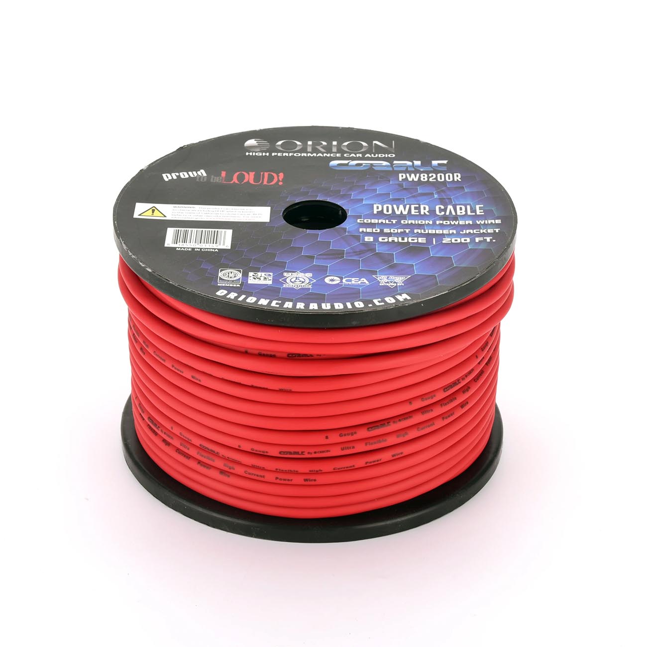 Orion Cobalt 8 Gauge 100% CCA Wire – Red Jacket (200ft Roll) – The ...