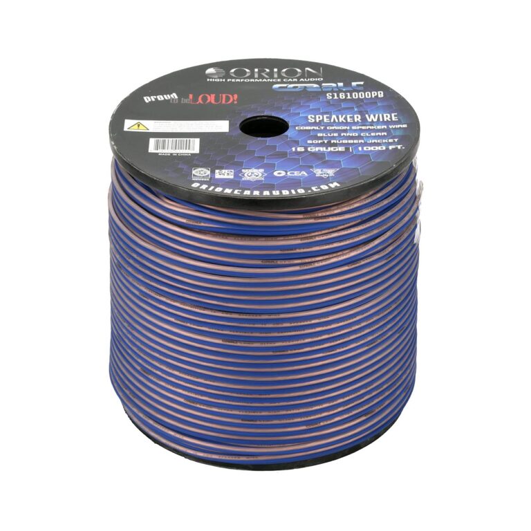 Orion Wired Series Speaker Wire 16 Gauge Blue/Clear (1000ft Roll) – The ...