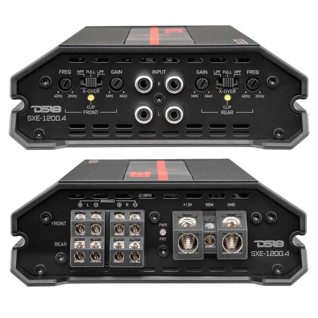 DS18 4 Channel Amplifier, 400W RMS/1200W MAX – Black – The Wholesale House