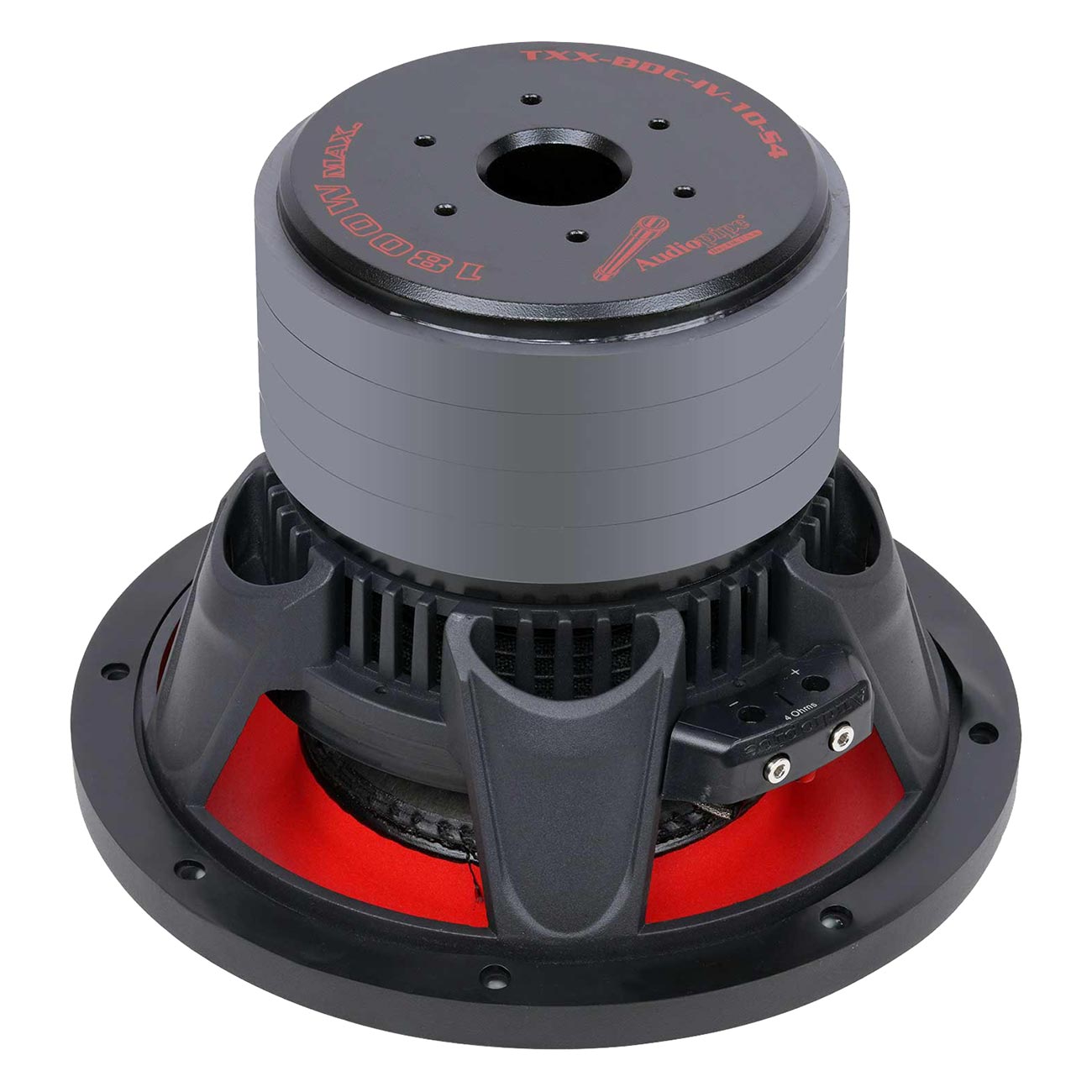 Audiopipe 10″ Quad Stack Woofer, 900W RMS/1800W Max, Single 4 Ohm Voice ...